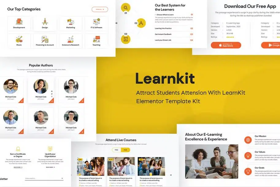 LEARNKIT – E-LEARNING ELEMENTOR TEMPLATE KIT LATEST VERSION - Md Asik ...