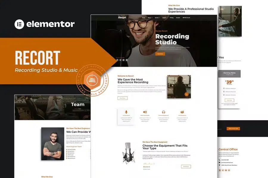 RECORT – RECORDING STUDIO ELEMENTOR TEMPLATE KIT LATEST VERSION - Md ...
