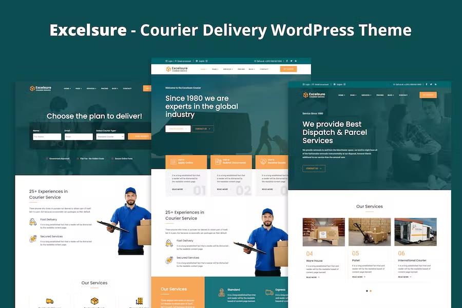 EXCELSURE – COURIER DELIVERY WORDPRESS THEME 1.0 - Md Asik Resources